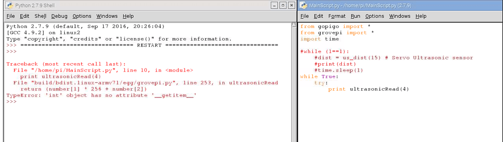Ultrasonic Sensor Readings - GrovePi - Modular Robotics Forum